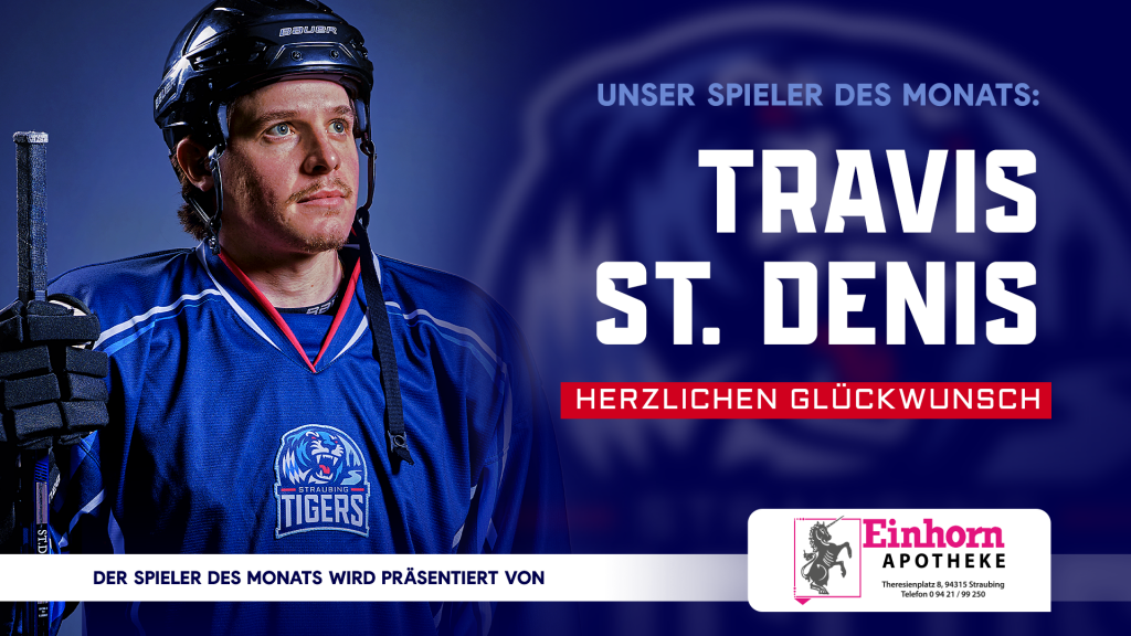 Travis St. Denis ist Spieler des Monats Oktober - Straubing Tigers