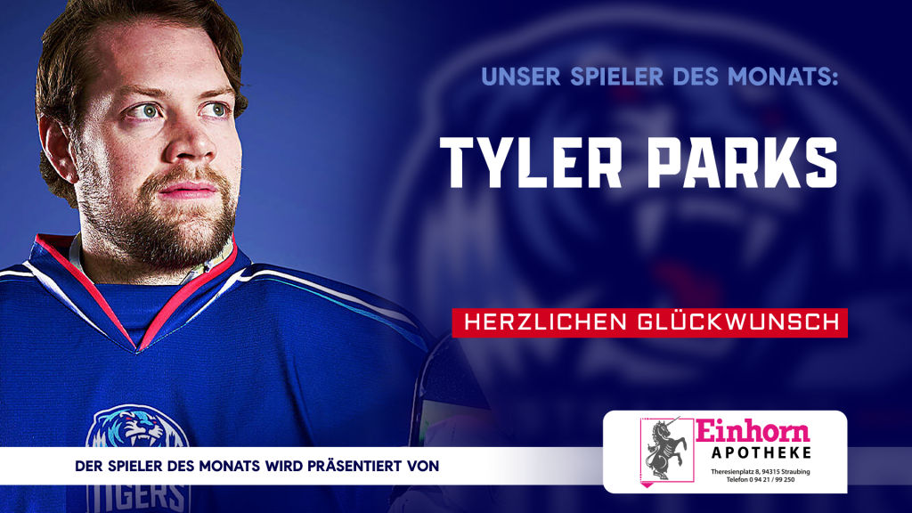Tyler Parks ist Spieler des Monats März - Straubing Tigers