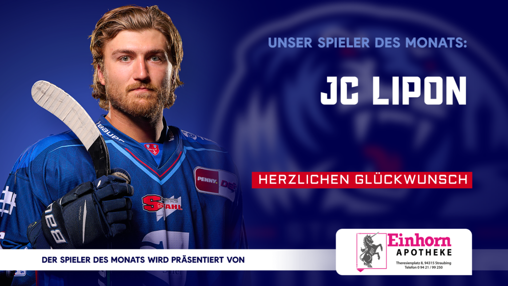 JC Lipon ist Spieler des Monats Februar - Straubing Tigers JC Lipon ist Spieler des Monats Februar - Straubing Tigers