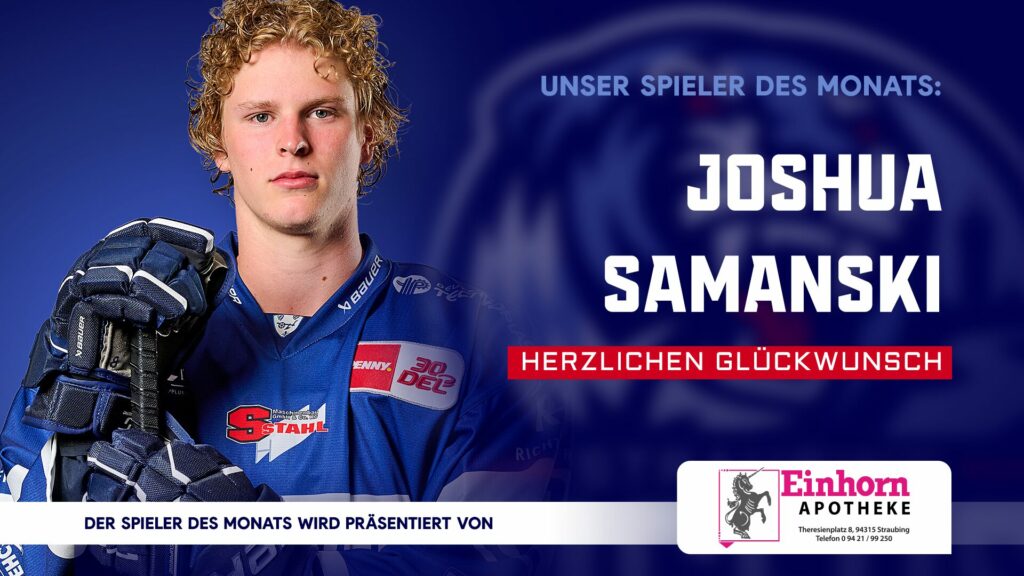 Joshua Samanski ist Spieler des Monats Dezember - Straubing Tigers